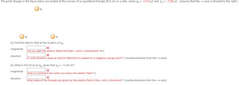 solved qa qb qc a find the electric field at the location