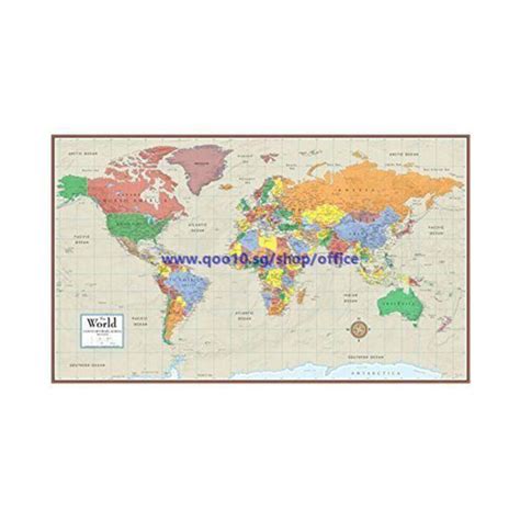 Qoo10 Swiftmaps Swiftmaps World Contemporary Elite Wall Map Poster