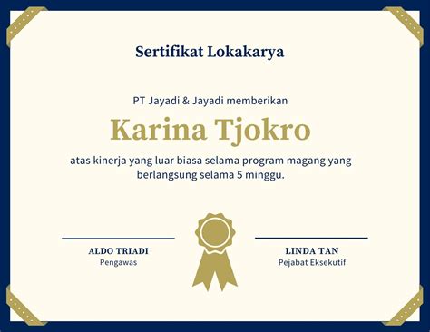 Sertifikat Pkl Mahasiswa