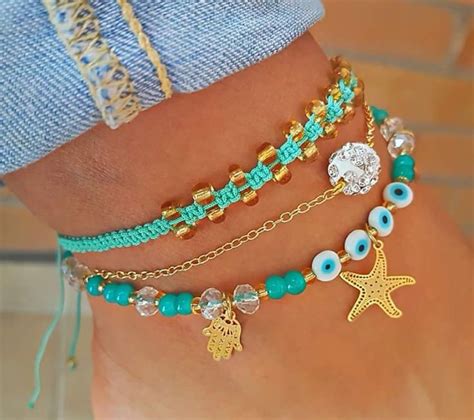 Pin De Kamila Ibaceta En Diy Pulsera De Tobillo Pulsera Tobillera