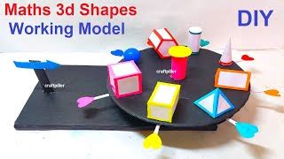 How To Make Maths 3d Shapes Working Model Tlm Geometry Project With