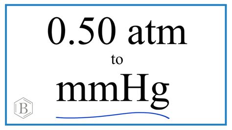 How To Convert 0 5 Atm To MmHg YouTube