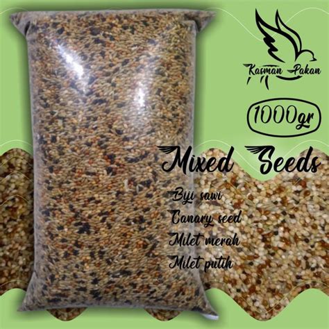 Milet Campur 1 Kg Komplit Mixed Canary Seed Organic Pakan Burung Kenari