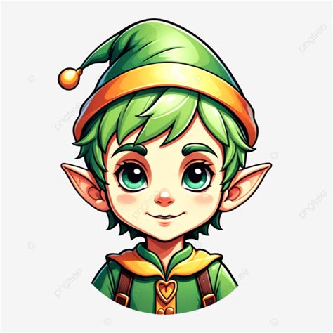 Cute Elves Boy Vector Illustration Elves Cute Green Png Transparent