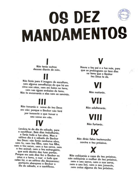 Quais São Os Dez Mandamentos Da Lei De Deus Evangelico Lei de Partilha