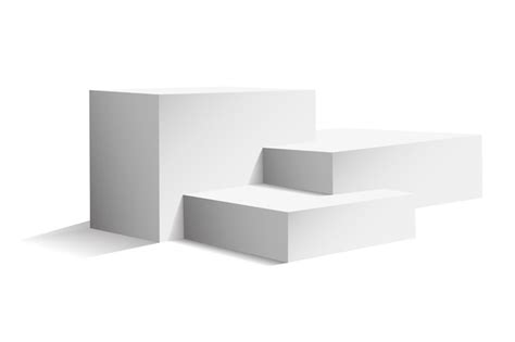 Podium Isoliert Auf Einem Transparenten Hintergrund 3D Sockel Vektor