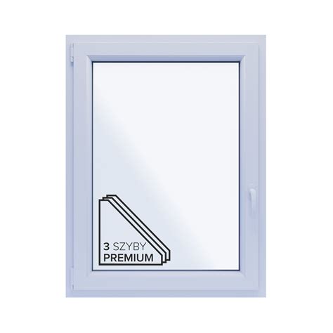 Okno PCV 3 szybowe fasadowe 85 O15 białe 865x1135 mm otwierane do