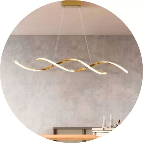 Pendente Led Espiral Dna Vlx Moderno Luxo Sala Mesa Parcelamento Sem