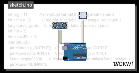 Sensor Pir Dan Ultrasonik Wokwi Esp32 Stm32 Arduino Simulator