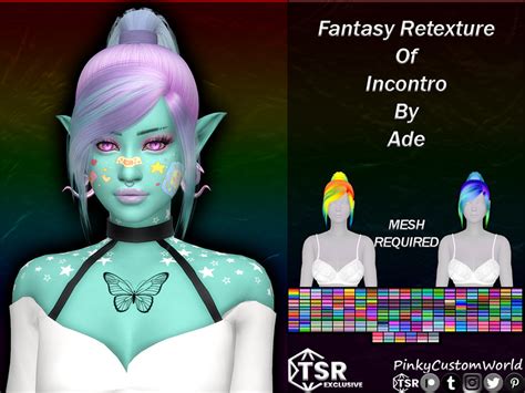 The Sims Resource Fantasy Retexture Of Incontro Hair By Ade