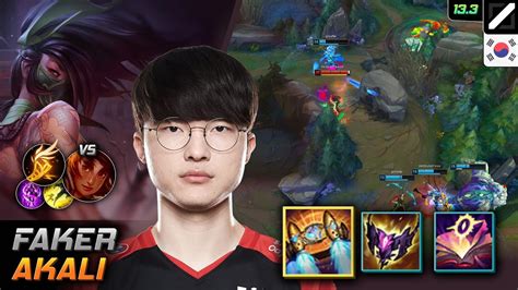 페이커 미드 아칼리 템트리 룬 벨트 기발 Faker Akali 매치 하이라이트 롤 KR 13 3 YouTube