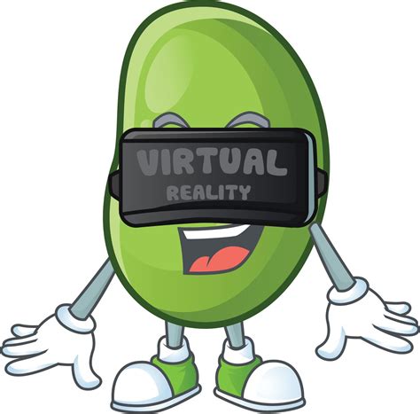 Green Beans Cartoon Character Style 19795532 Vector Art At Vecteezy