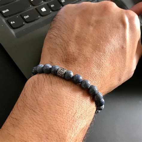 Bracelet Bleu Corail Homme Bracelet Perl Hommes Bracelet En Etsy