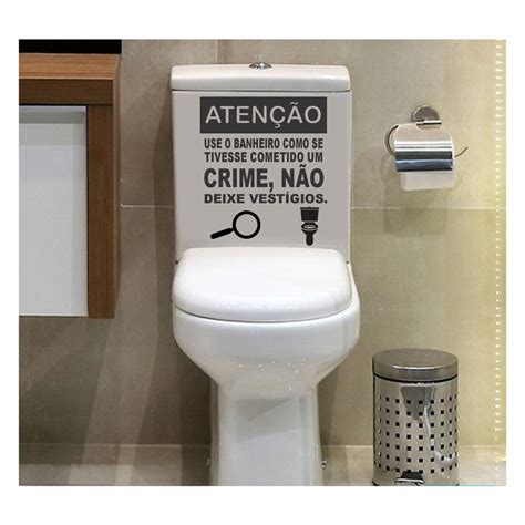 Adesivo Decorativo Divertido Vaso Sanitário Use o banheiro como se