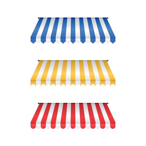 Colored Awnings Collection Set Template 5478313 Vector Art At Vecteezy