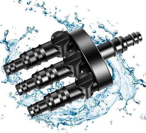 everfarel Répartiteur 3 voies avec valve 3 voies Tuyau en ABS