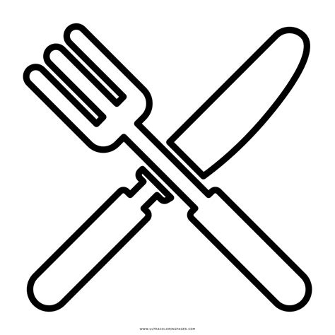 Garfo E Faca Desenho Para Colorir Ultra Coloring Pages