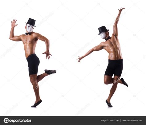 Naked Muscular Mime Isolated On White Stock Photo By Elnur 140927256