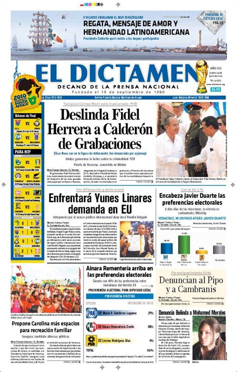 Peri Dico El Dictamen M Xico Peri Dicos De M Xico Edici N De Jueves