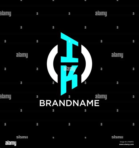 IK Circle Monogram Logo Design Ideas Stock Vector Image Art Alamy