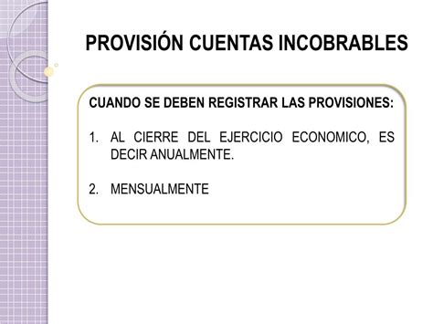 PPT Rubros que integran Cuentas por Cobrar y Plantear métodos para