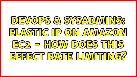 DevOps SysAdmins Elastic IP On Amazon EC2 How Does This Effect