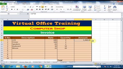 Create Invoice And Calculate Total Amount Discount General Sales Tax