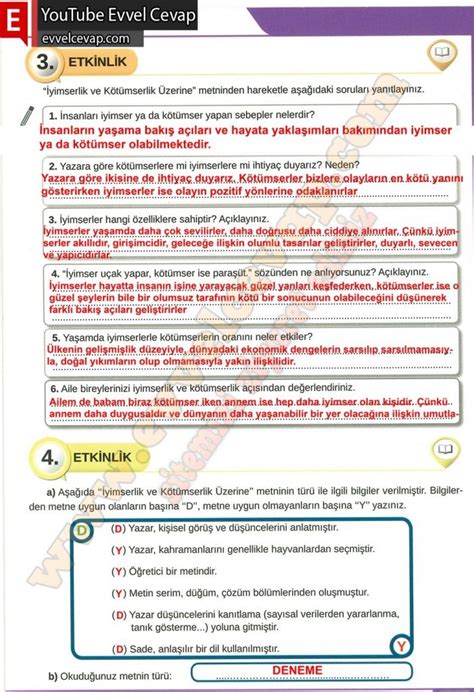 8 sinif turkce ders kitabi meb yayinlari sayfa 15 cevaplari Ödev Zamanı