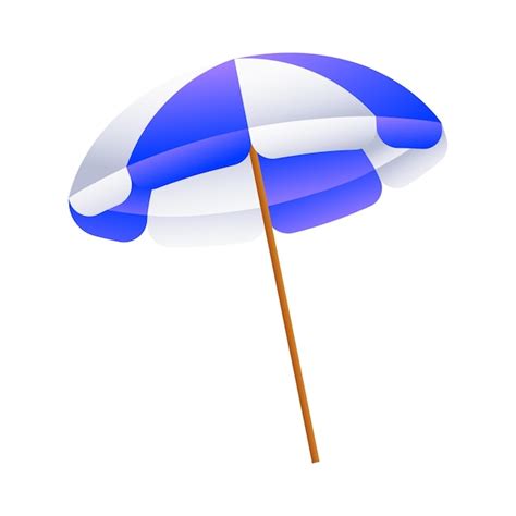 Premium Vector Vector Realistic Blue Beach Umbrella Isolated On White