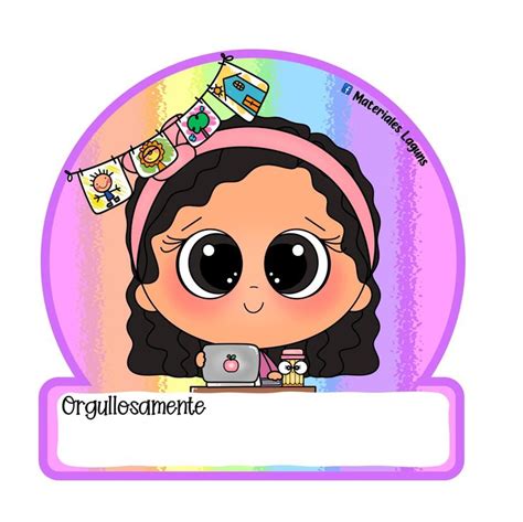 Pin De Maestra Anita En Gafetes Tarjetas Manualidades Escolares