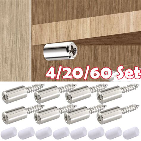 4 20 60Pcs Self Tapping Screws Cabinet Laminate Support Shelf Bracket