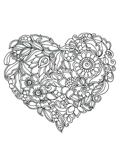 Mandala Básica de Corazón para colorear imprimir e dibujar