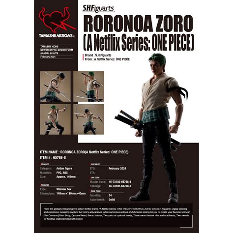 One Piece Netflix Roronoa Zoro S H Figuarts Action Figure By Bandai