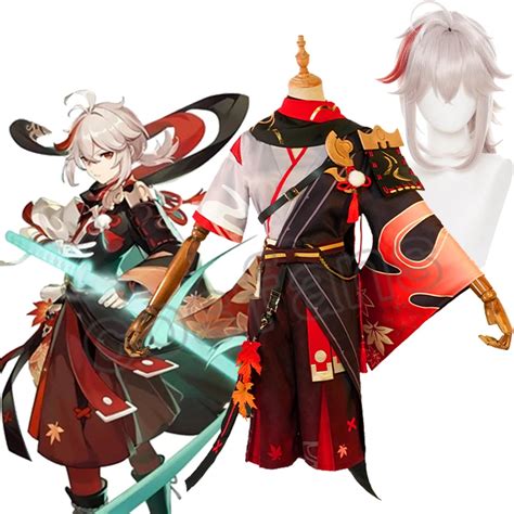 Game Genshin Impact Kazuha Cosplay Costume Halloween Carnival Party