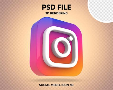 Instagram Logo D Social Media Transparant Premium Psd Bestanden