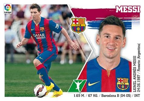 17 Lionel Messi LIGA BBVA 2015 2016 PANINI Cartas de fútbol