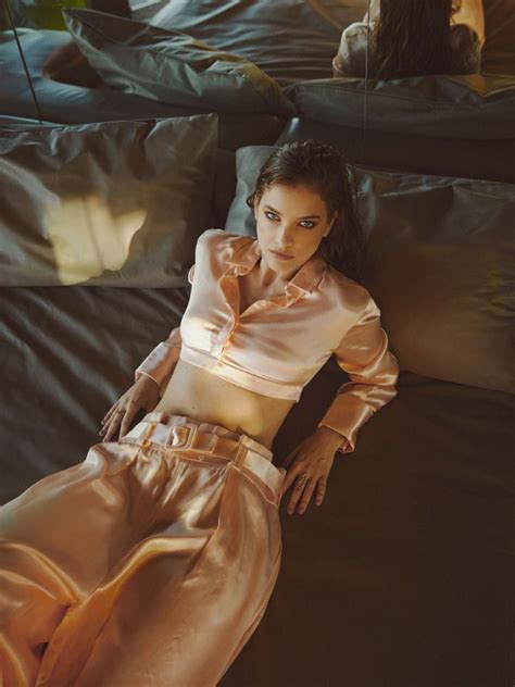 Model Barbara Palvin Smolders In The December 2021 Issue Of Harpers