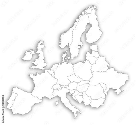 Europakarte Stock Illustration Adobe Stock