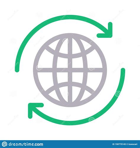 Linha De Cor Fina cone Do Mundo Do Vetor Ilustração do Vetor