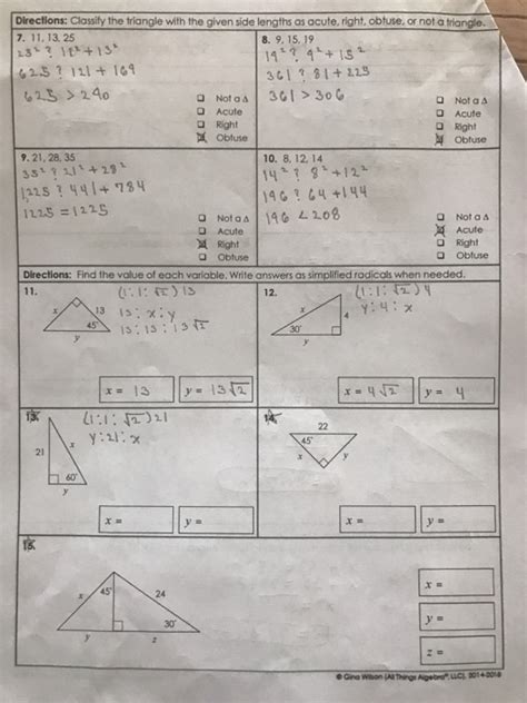 solved directions classify the triangle with the given side