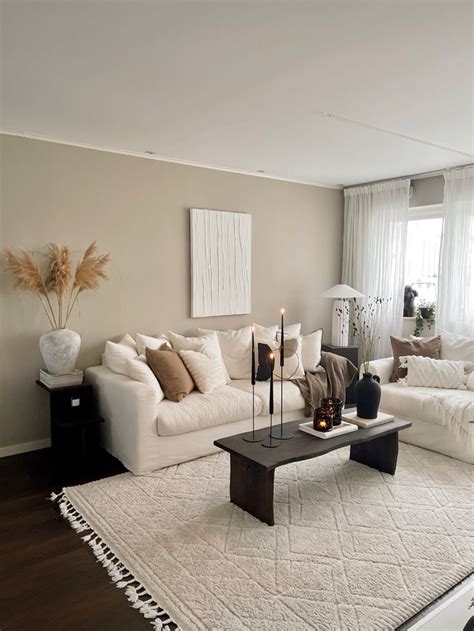 Pin By Maria On My Livingroom Dark Floor Living Room Beige Living