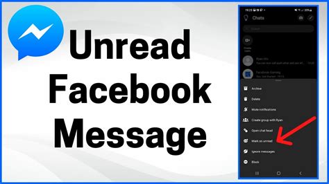 How To Unread Messages On Facebook Messenger 2021 YouTube