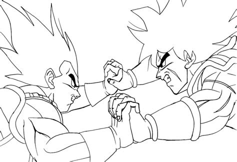 Goku And Vegeta Super Saiyan 4 Coloring Pages