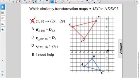 geometry transformations similarity transformations q98 youtube