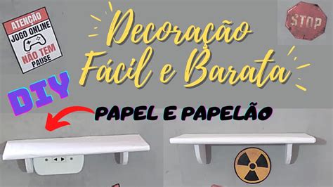 Prateleiras e plaquinhas de papelão fácil e barato DIY Cenário de