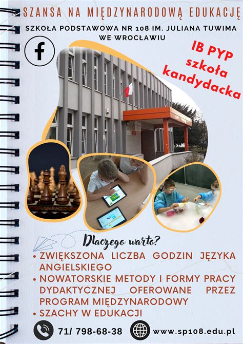 Plakat rekrutacja Szkoła Podstawowa nr 108 im Juliana Tuwima we