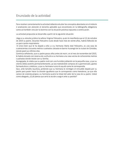 API2 Enunciado De La Actividad Enunciado De L A A Ctivi Dad Para