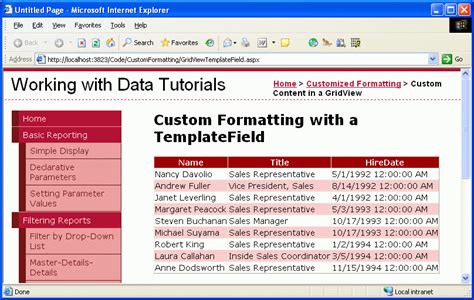 Using Templatefields In The Gridview Control Vb Microsoft Learn