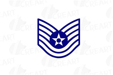 US Air Force Enlisted Rank Insignia Collection US AF Vector
