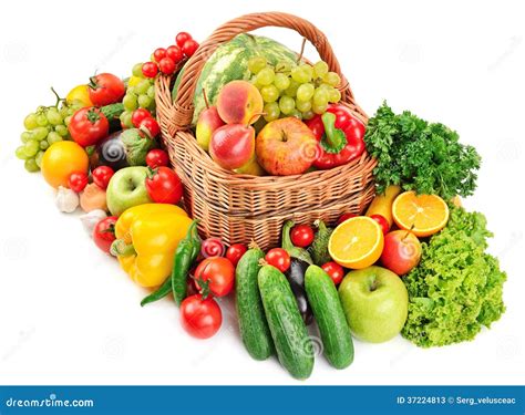 Fruits Et Légumes Dans Le Panier Photos stock Image 37224813